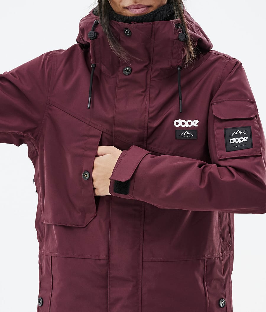 Dope Adept W Skidjacka Kvinna Don Burgundy - Vinröd | Ridestore.se